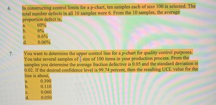 Solved In constructing control limits for a p-chart, ten | Chegg.com