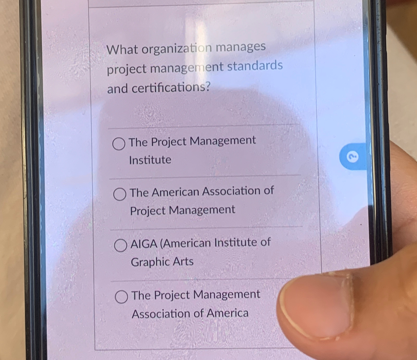 Solved What organization manages project management | Chegg.com