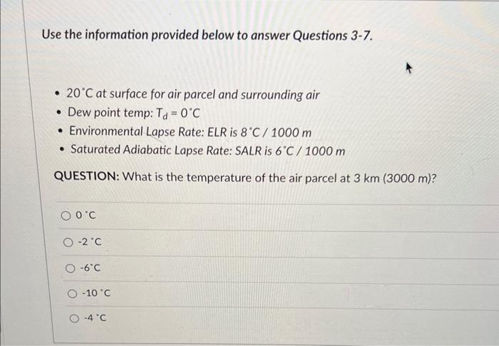 Solved Use the information provided below to answer | Chegg.com