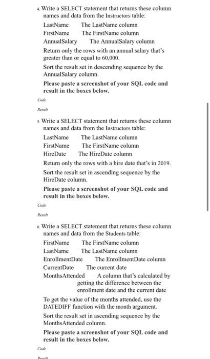 Exercises In these exercises, you'll enter and run | Chegg.com