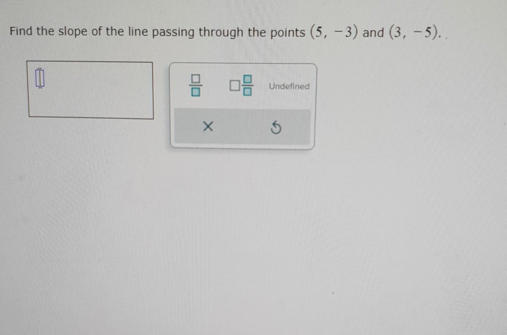 Solved Find the slope of the line passing through the points | Chegg.com