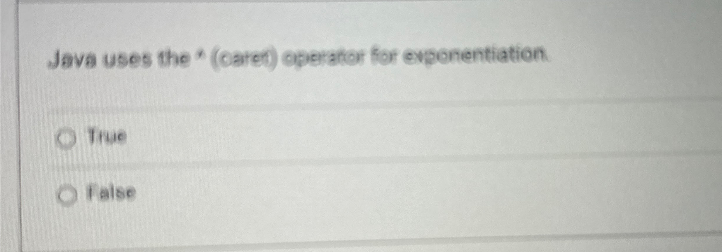 Solved Java uses the ^ (caret) ﻿operator for | Chegg.com