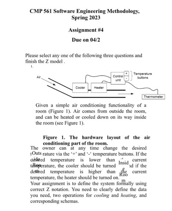 Solved CMP 561 Software Engineering Methodology, Spring 2023 | Chegg.com
