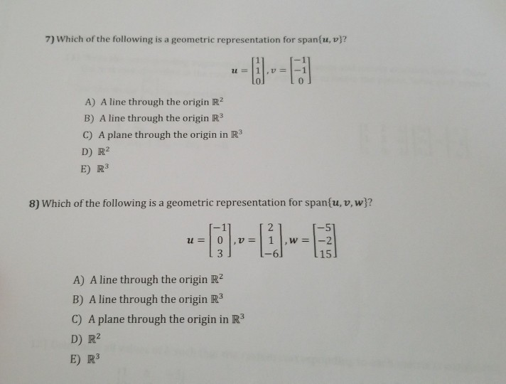 Solved 7) Which of the following is a geometric | Chegg.com