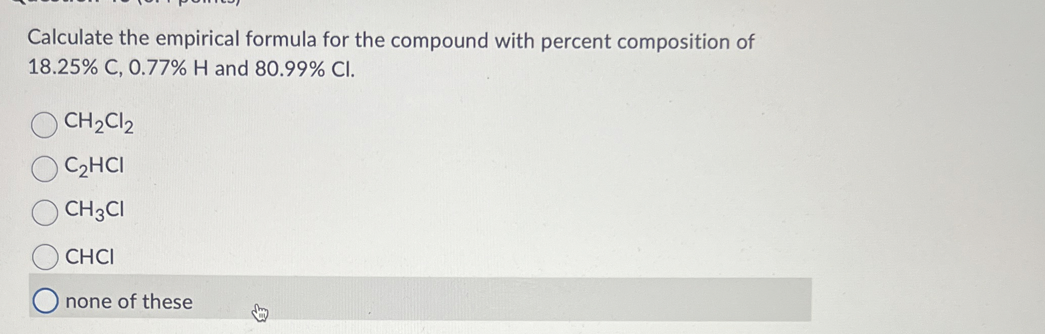 Solved Calculate the empirical formula for the compound with | Chegg.com