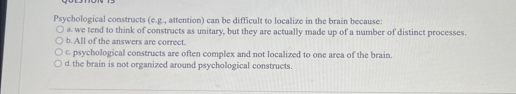 Psychological constructs (e.g., ﻿attention) ﻿can be | Chegg.com