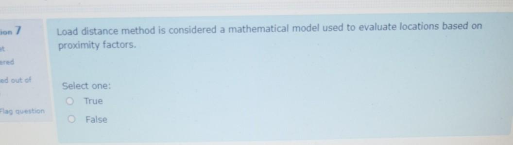 Solved son 7 Load distance method is considered a | Chegg.com