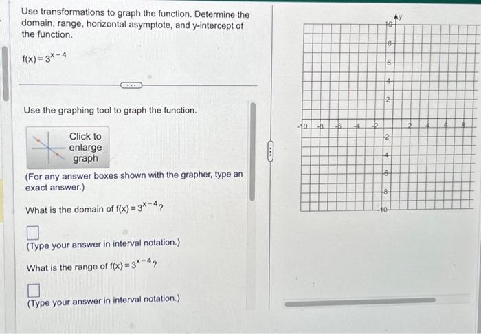 Solved Use transformations to graph the function. Determine | Chegg.com