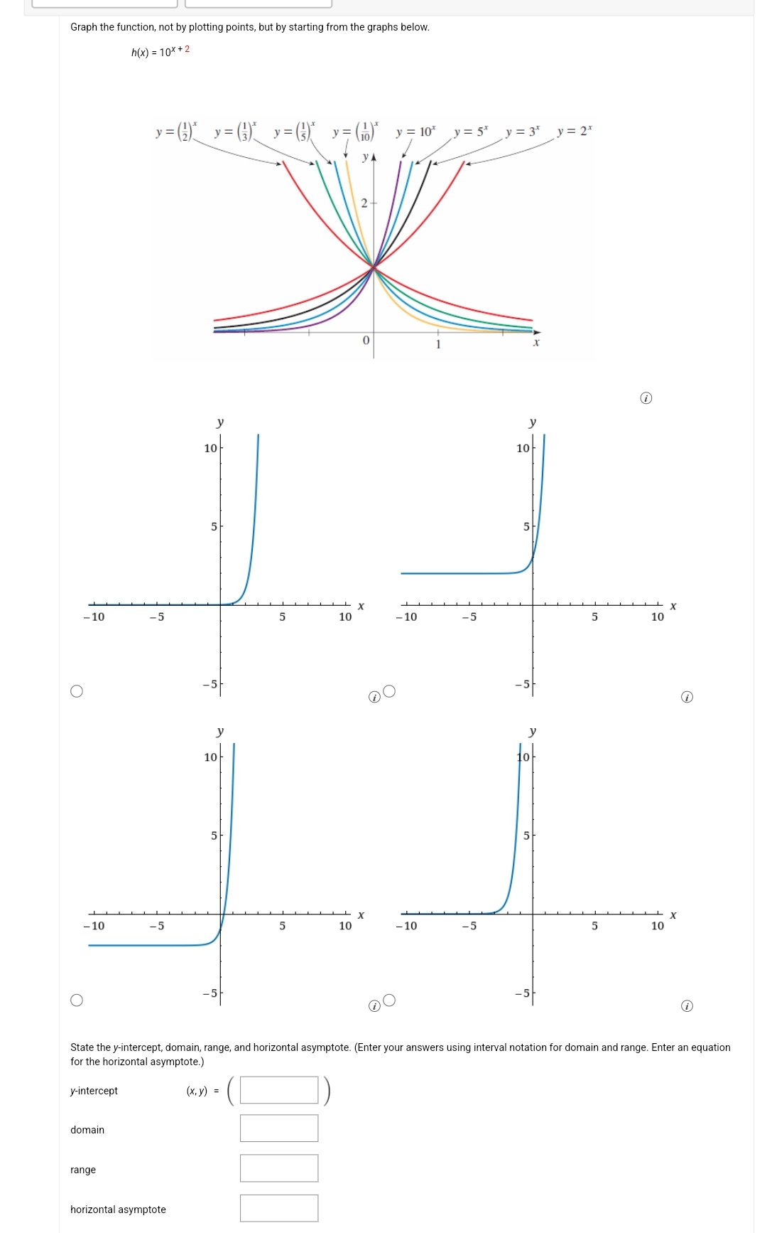 Solved Graph the function, not by plotting points, but by | Chegg.com