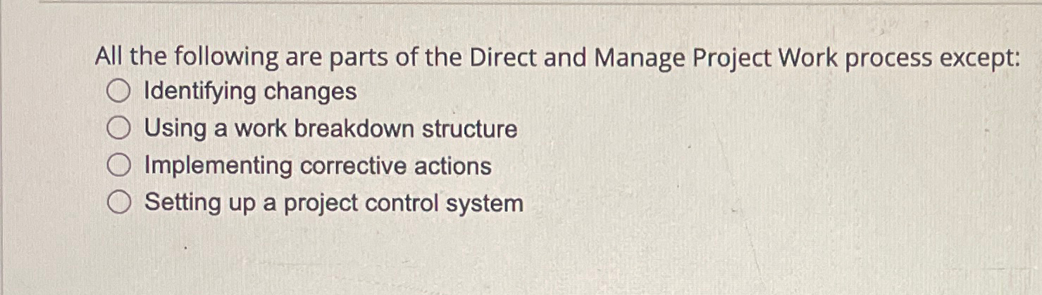 Solved All the following are parts of the Direct and Manage | Chegg.com