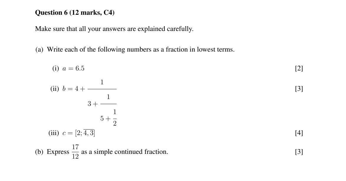 Solved Question 6 (12 marks, C4) Make sure that all your | Chegg.com