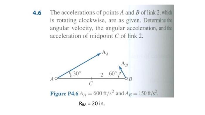 Solved The accelerations of points A and B of link 2 , which | Chegg.com