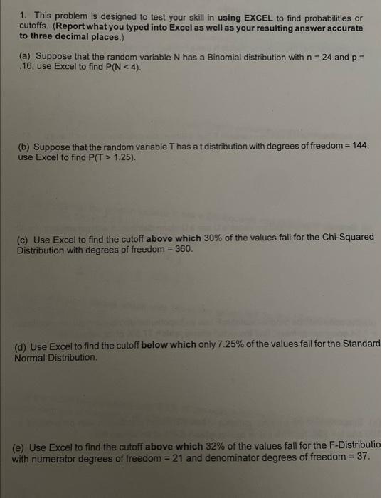 Solved (a) Suppose that the random variable N has a Binomial | Chegg.com