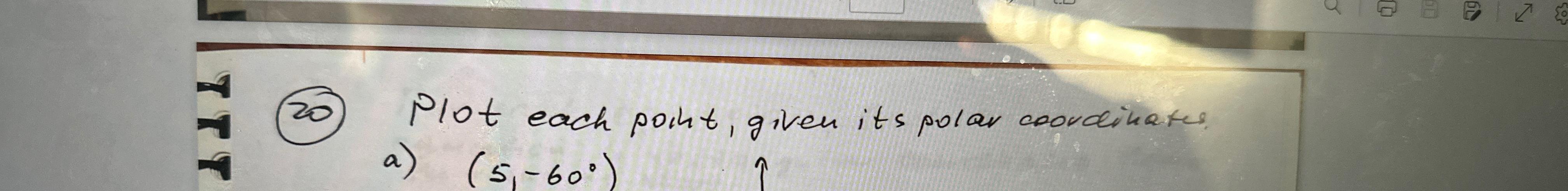 Solved (20) ﻿Plot each point, given its polar | Chegg.com