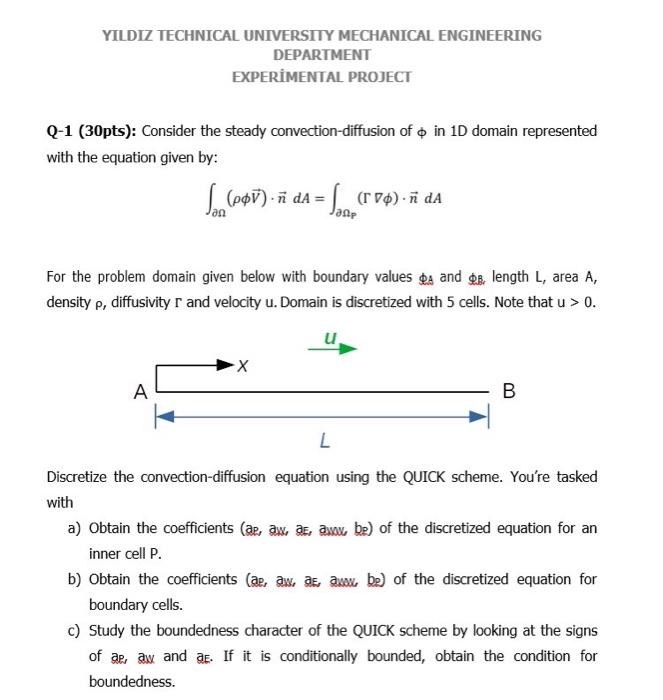 Solved YILDIZ TECHNICAL UNIVERSITY MECHANICAL ENGINEERING | Chegg.com