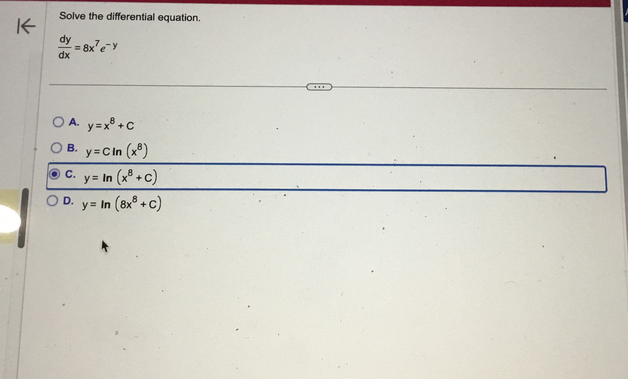 Solved Solve the differential | Chegg.com
