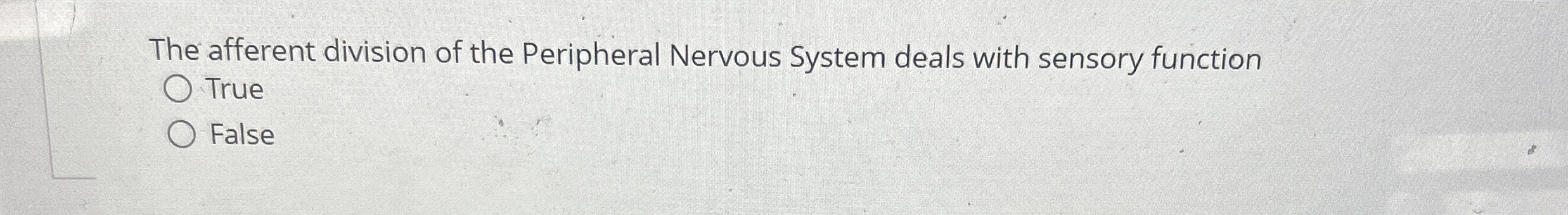 Solved The afferent division of the Peripheral Nervous | Chegg.com