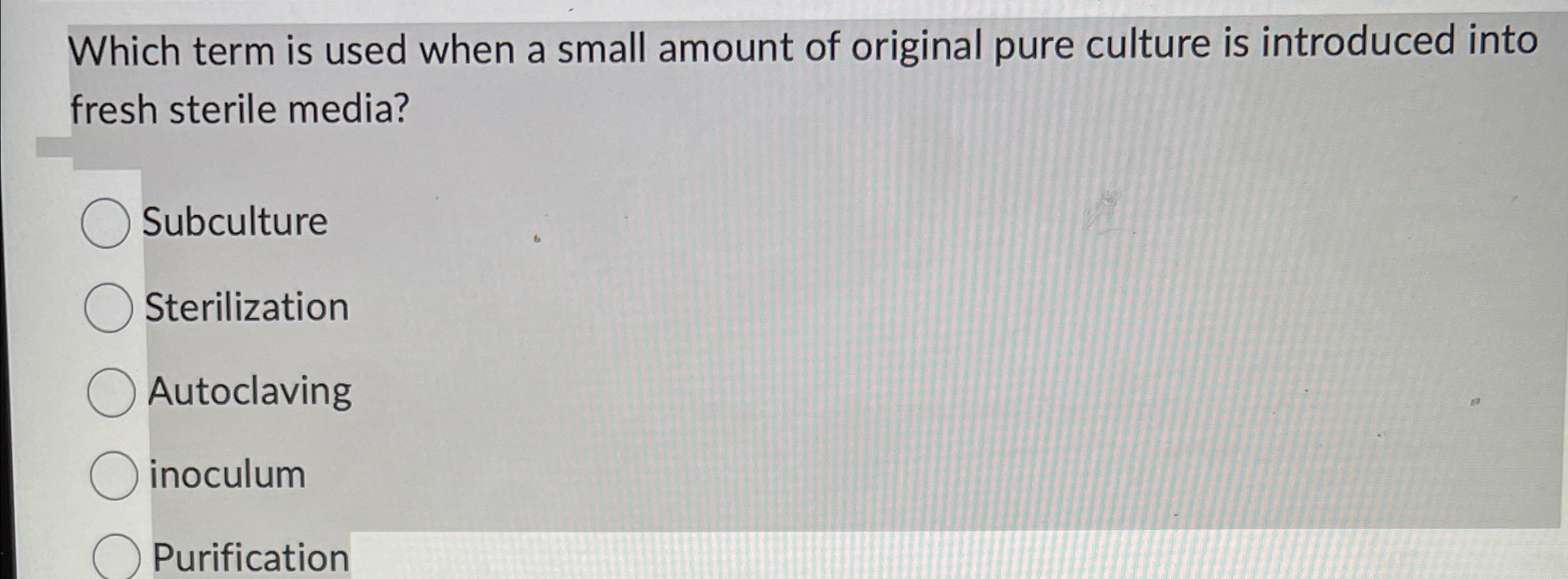 Solved Which term is used when a small amount of original | Chegg.com
