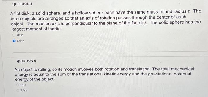 Solved A flat disk, a solid sphere, and a hollow sphere each | Chegg.com