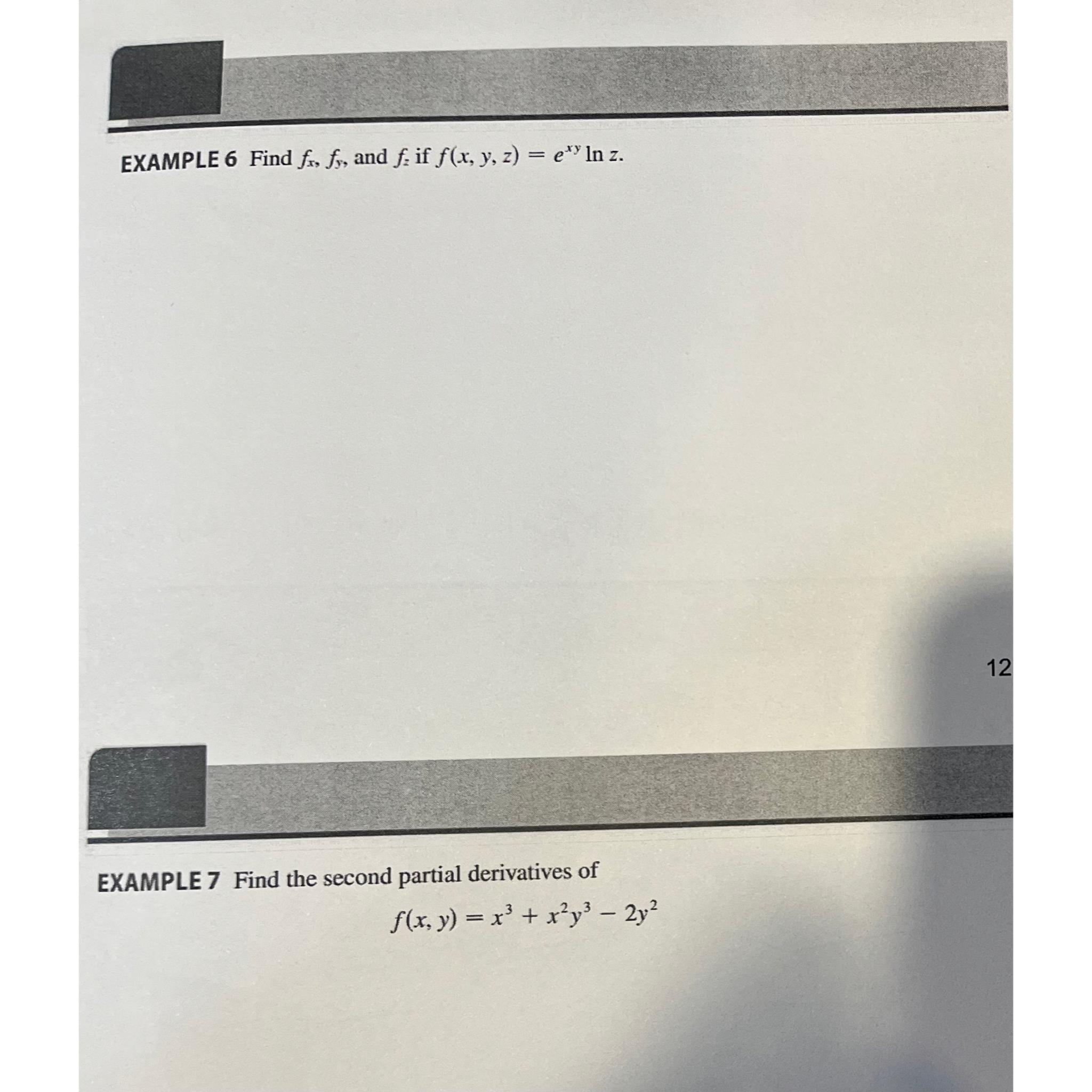 Solved EXAMPLE 6 ﻿Find fx,fy, ﻿and fz ﻿if | Chegg.com