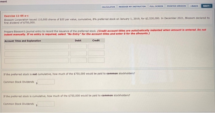 Solved ment NEXT PRINTER VERSION BACK FULL SCREEN MESSAGE MY | Chegg.com