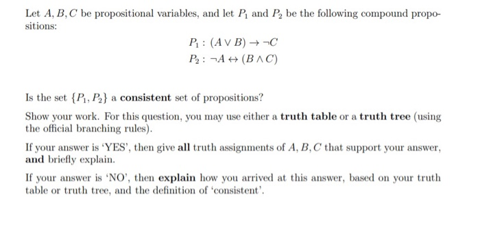 Solved Let A B C Be Propositional Variables And Let P 6676