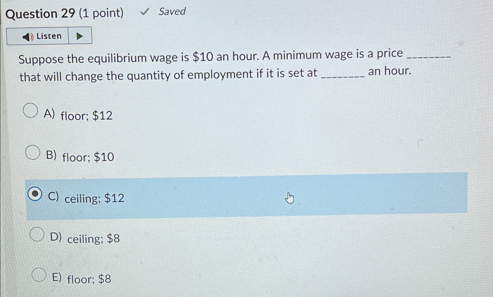 Solved Question 29 (1 ﻿point) ﻿SavedSuppose the equilibrium | Chegg.com