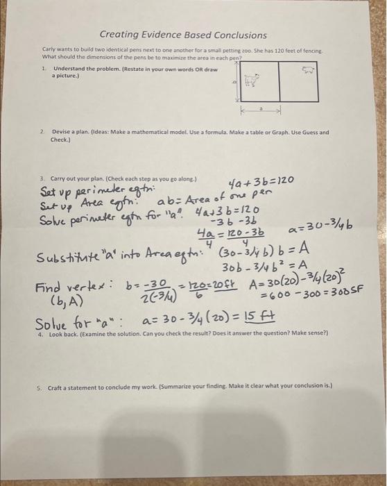 Solved Creating Evidence Based Conclusions Carly wants to | Chegg.com