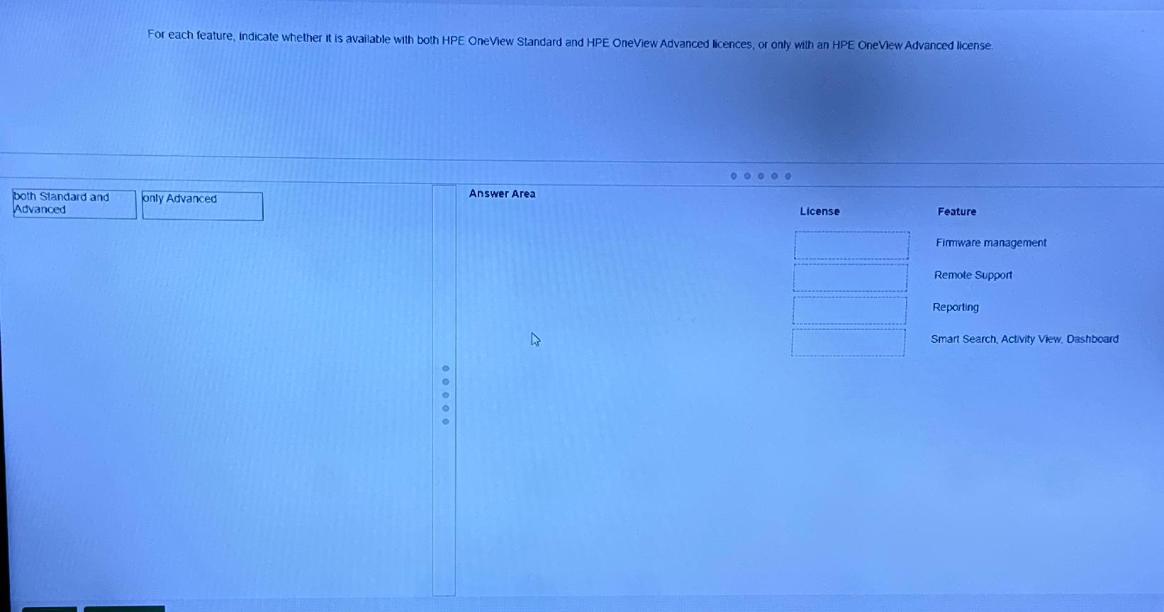 Solved For each feature, indicate whether it is available | Chegg.com