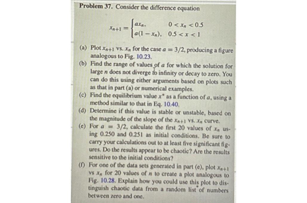 Solved Problem 37. ﻿Consider the difference | Chegg.com