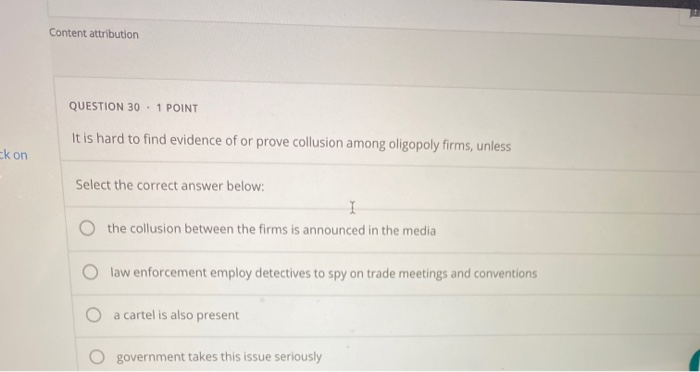 Solved Content attribution QUESTION 30. 1 POINT It is hard | Chegg.com