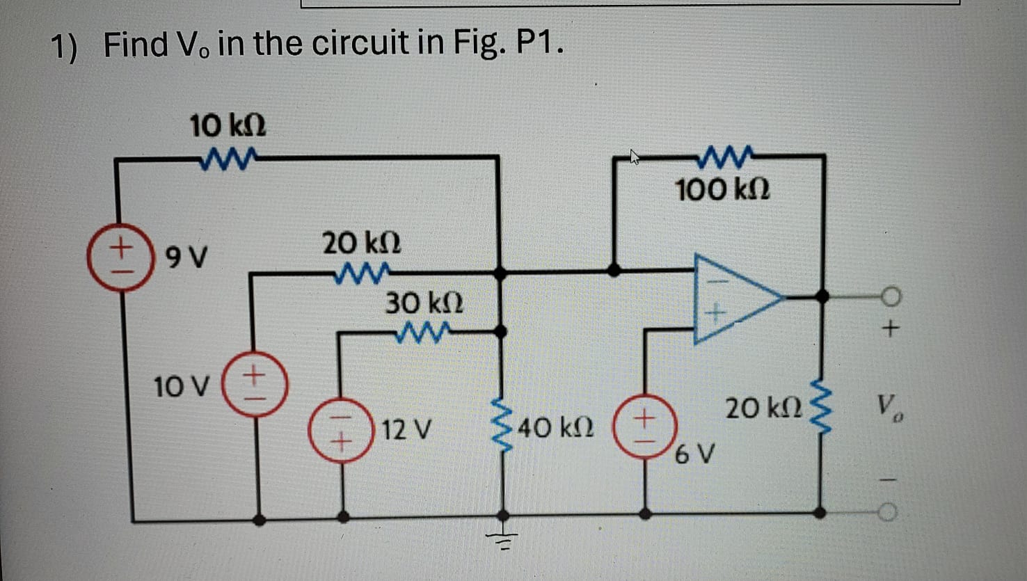 Solved Find V0 ﻿in the circuit in Fig. P1. | Chegg.com