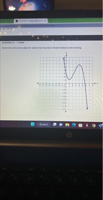 Solved Determine the interval(s) for which the function | Chegg.com
