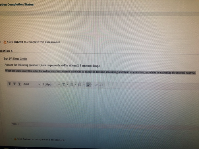 Solved stion Completion Status: Click Submit to complete | Chegg.com