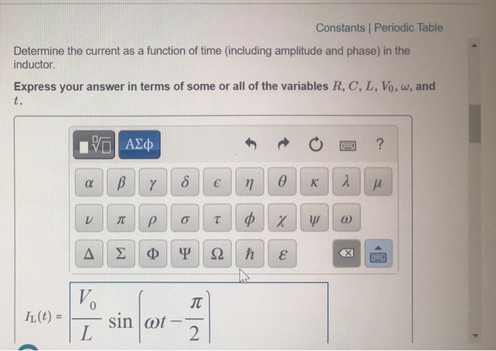 Solved Constants Periodic Table Part A A resistor R. | Chegg.com