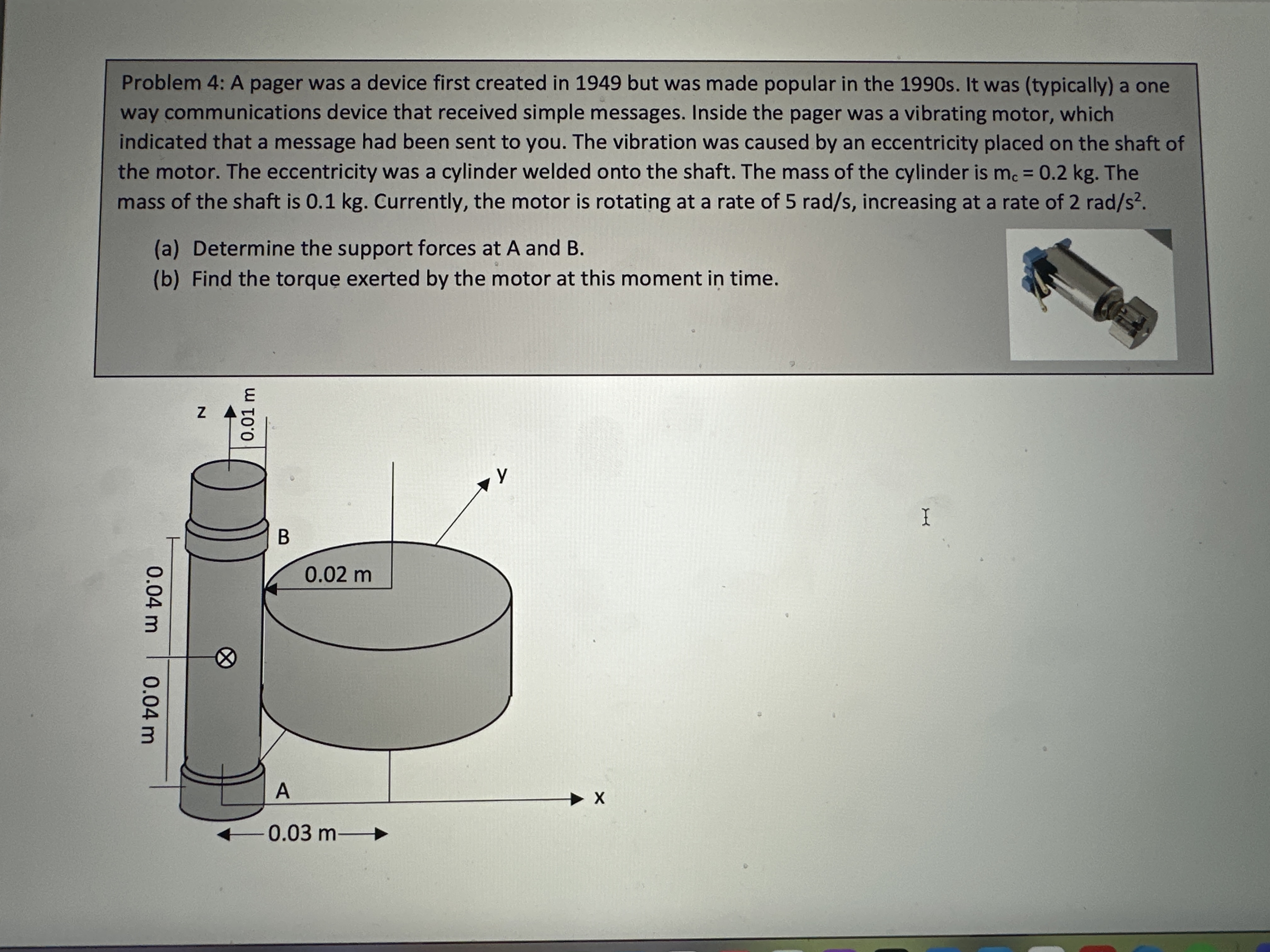 Solved Problem 4: A pager was a device first created in 1949 | Chegg.com