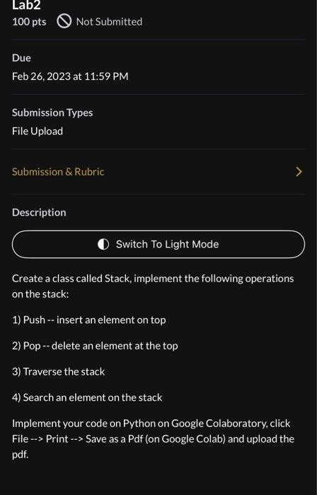 Solved Not Submitted Due Feb 26, 2023 at 11:59 PM Submission | Chegg.com