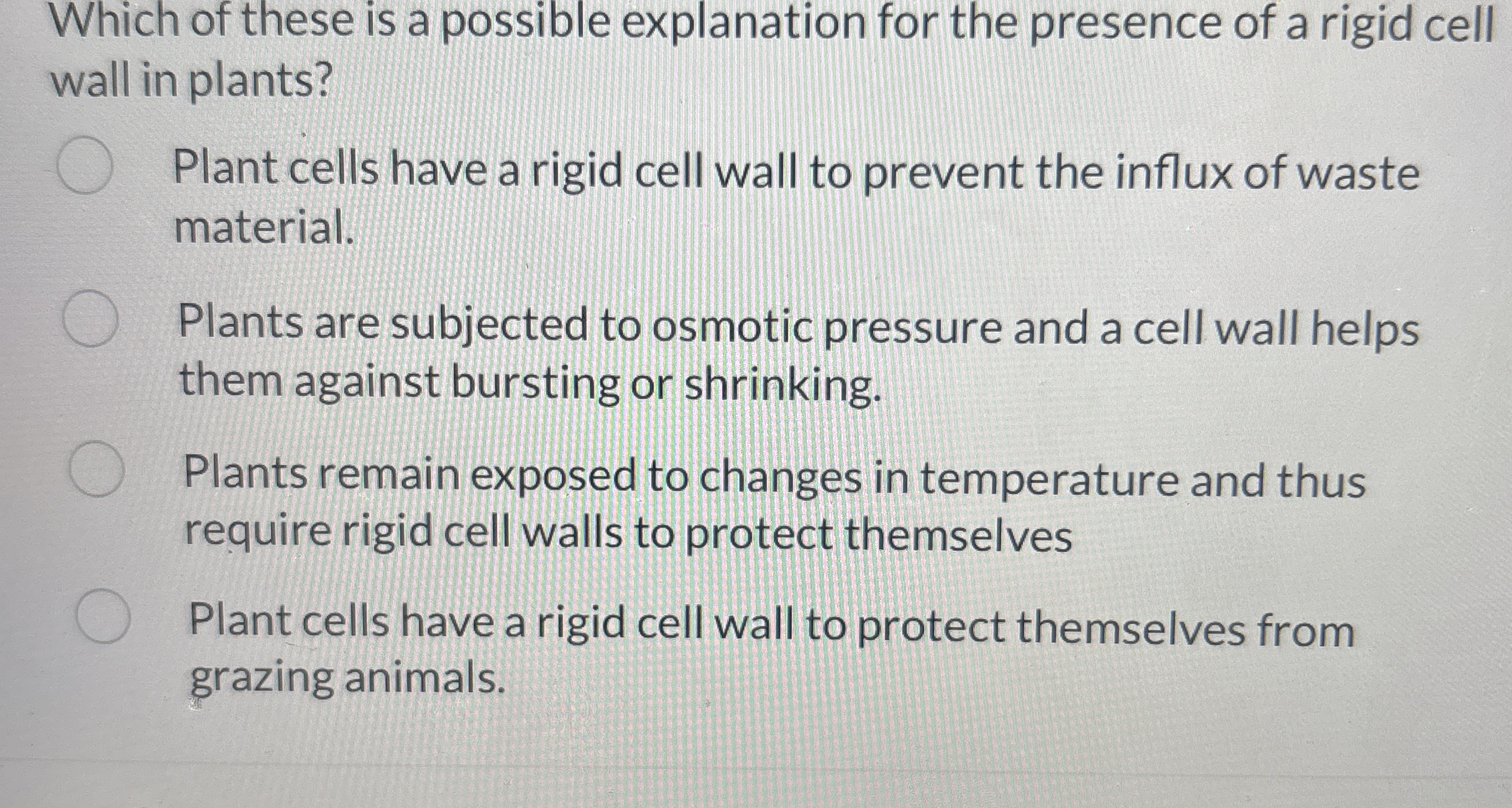 Solved Which of these is a possible explanation for the | Chegg.com