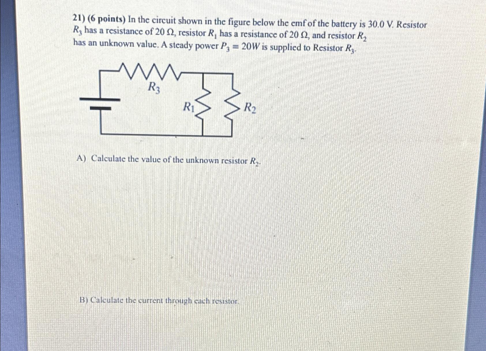 Solved (6 ﻿points) ﻿In the circuit shown in the figure below | Chegg.com