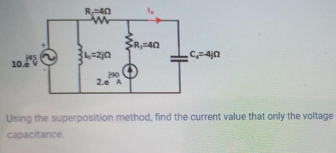 Solved Using the superposition method, find the current | Chegg.com