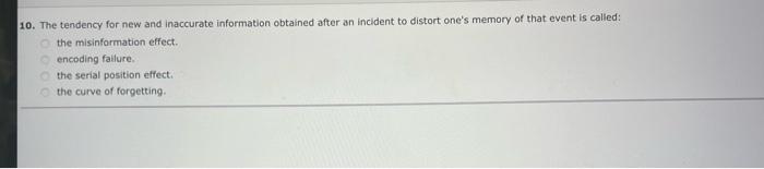 Solved 9. The encoding specificity principle is an | Chegg.com