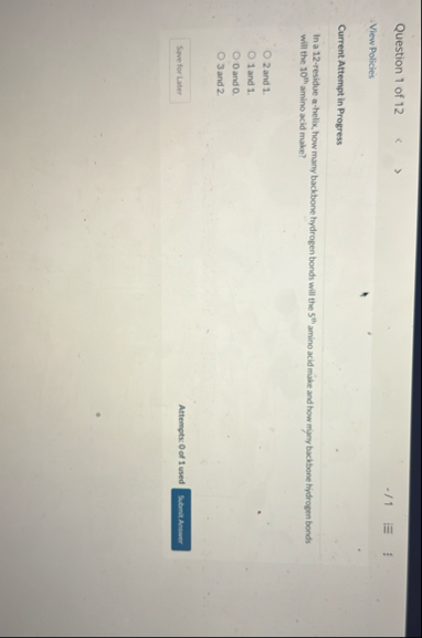 Solved Question 1 ﻿of 12-/1-View PoliciesCurrent Attempt in | Chegg.com