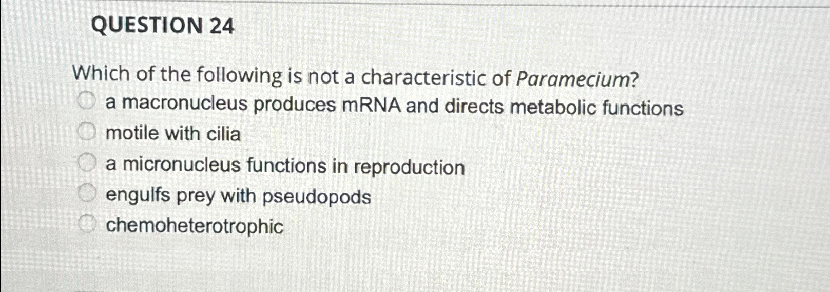 Solved QUESTION 24Which of the following is not a | Chegg.com