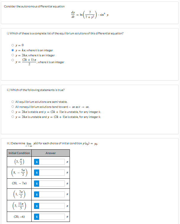 Solved Consider the autonomous differential | Chegg.com