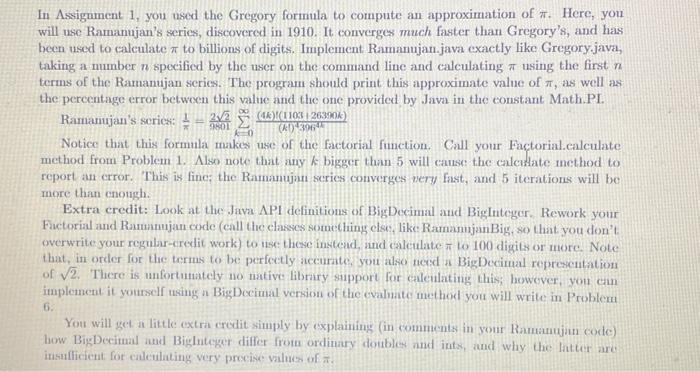 Solved In Assigument 1, you used the Gregory formula to | Chegg.com