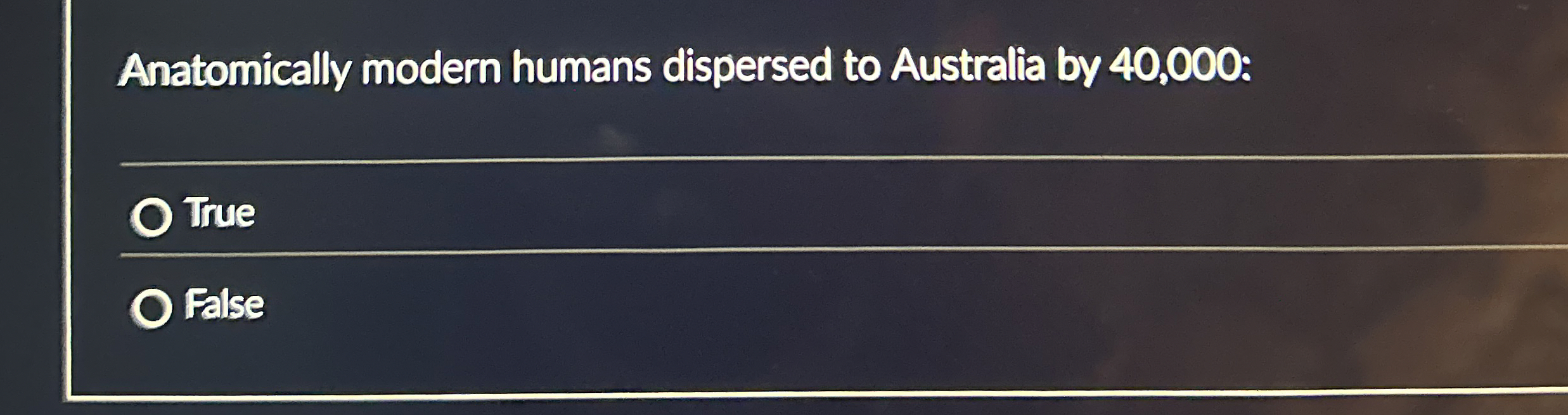 Solved Anatomically modern humans dispersed to Australia by | Chegg.com