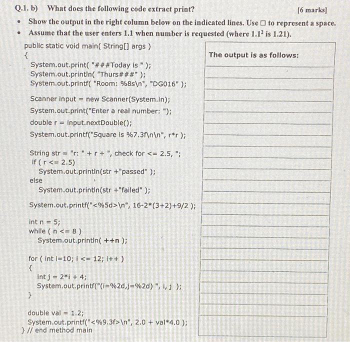 Solved Q 1 B What Does The Following Code Extract Print