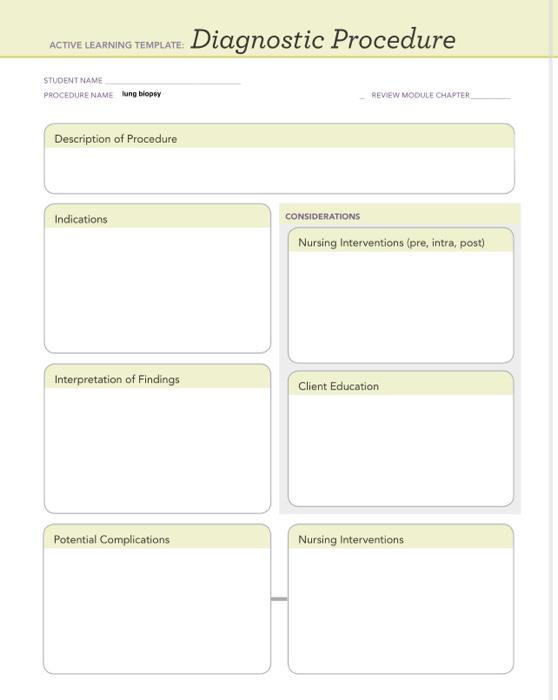 Solved active learning template Diagnostic Procedure STUDENT | Chegg.com
