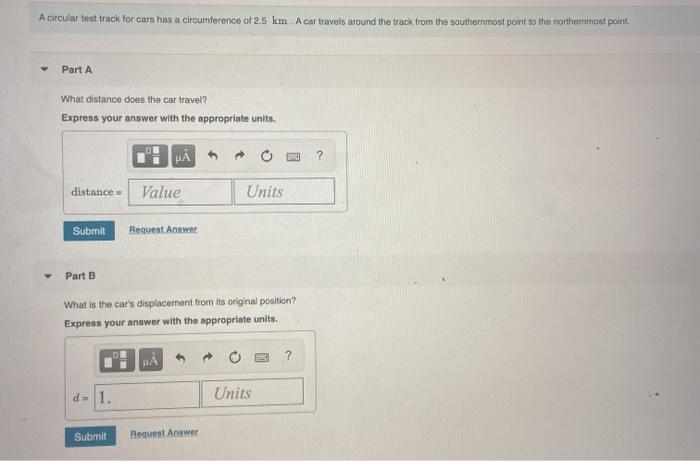 Solved A circular test track for cars has a circumference of | Chegg.com