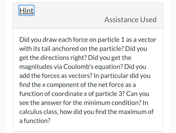 Solved In the figure particles 1 and 2 of charge q1=q2= | Chegg.com
